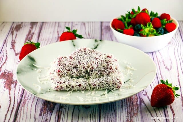 Berries Kuih Sago (Tapioca pearls cake) Gluten Free Vegan