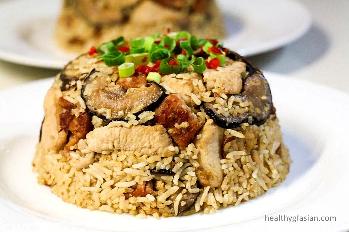 Chicken and Shiitake Mushrooms Rice Gluten Free